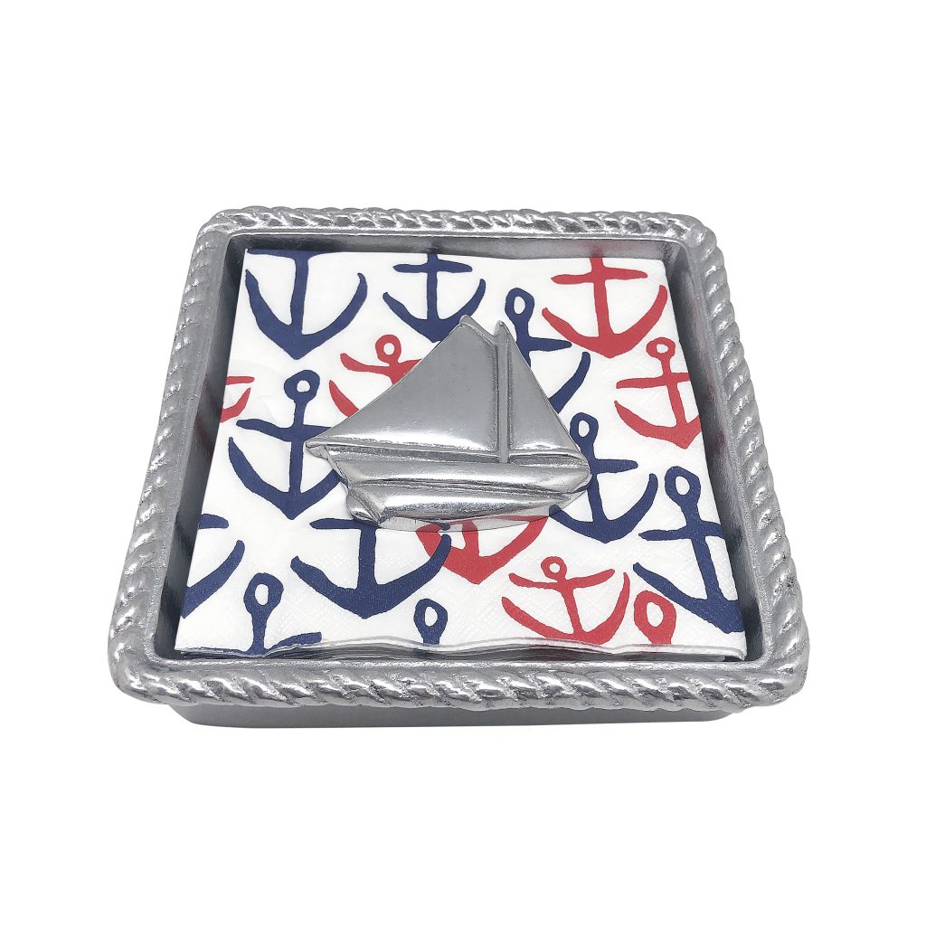 Sailboat Rope Napkin Box - Matterns Floral